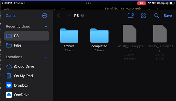 Transfer Survey Files to the iPad Via Dropbox