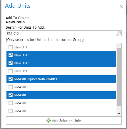 Add Units to a Unit Group