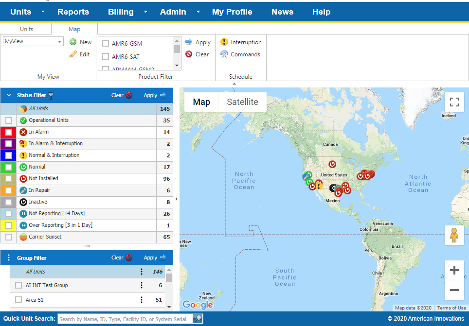 Send Command from Map Tab