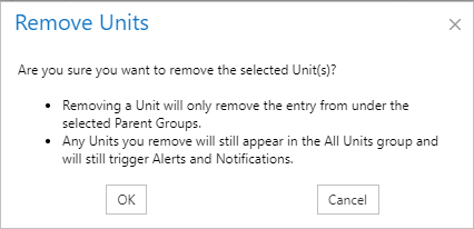 Remove, Copy, or Move Units in a Unit Group