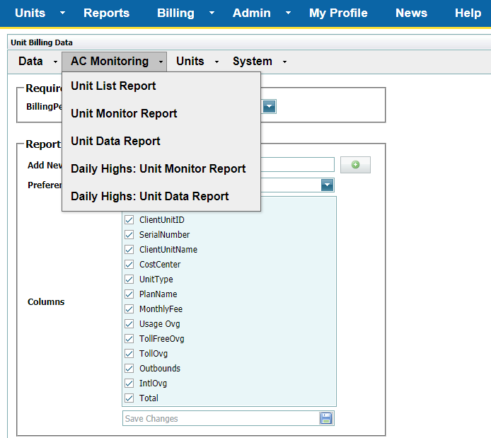 AC Monitoring Reports
