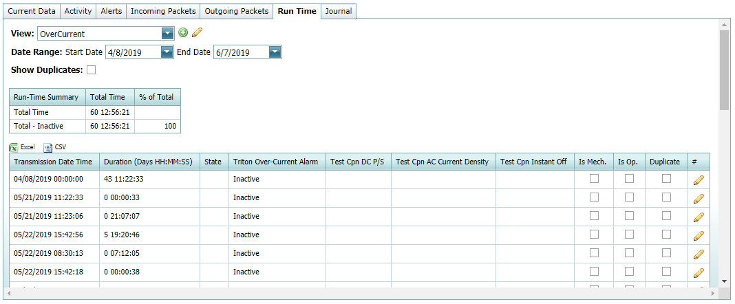 Exporting a Run Time View Report