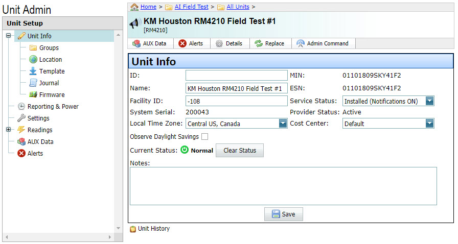 Resetting the Over-Current Alarm