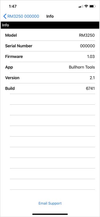 Review Unit Information or Email Support