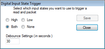 Setting Up Alarm Input and Debounce Setting