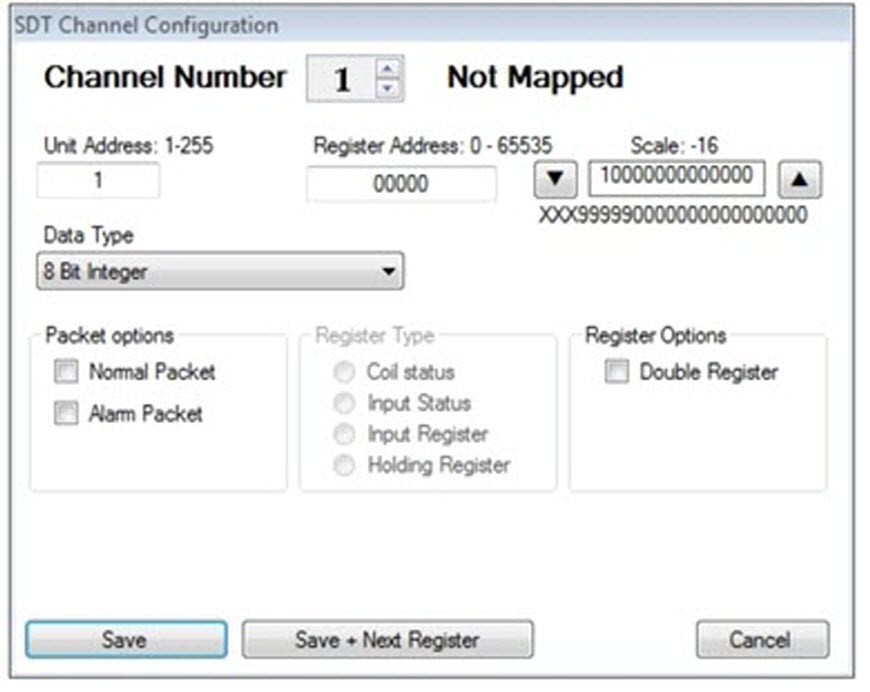 Mapping Registers for Reynolds 16- or 32-Bit Input Device