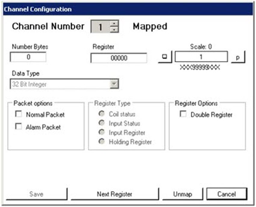 Mapping Registers for Dresser Input Device