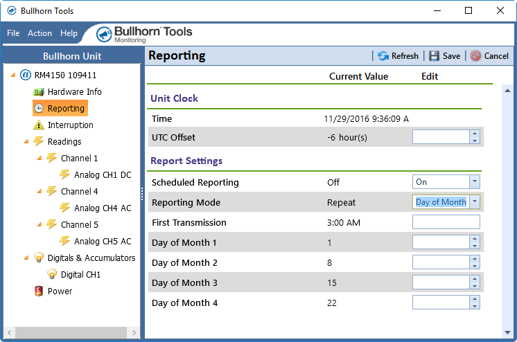 Set a Reporting Schedule