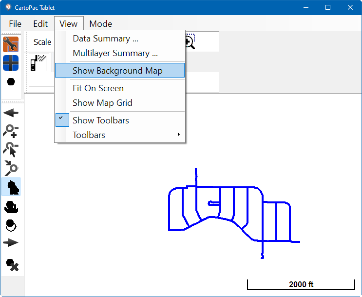 Show Background Map Options