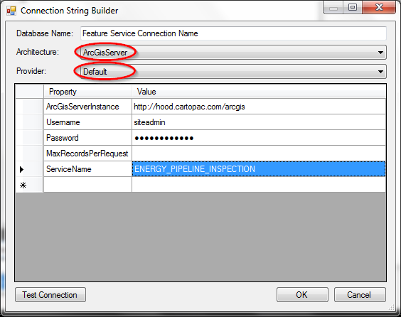 Feature Service Connections