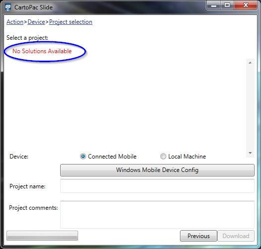 Missing or No Solutions Available in CartoPac Slide