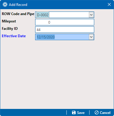 Add a Facility Information Record
