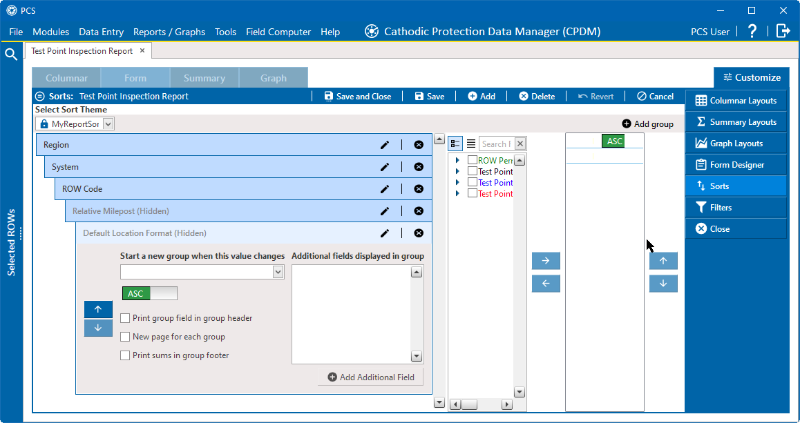 Add a Report Sort Theme