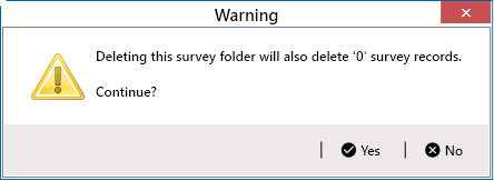 Delete a Continuous Survey Folder